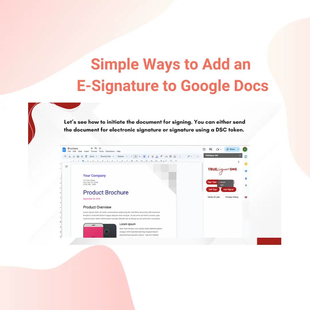 Simple Ways to Add an E-Signature to Google Docs | Truecopy